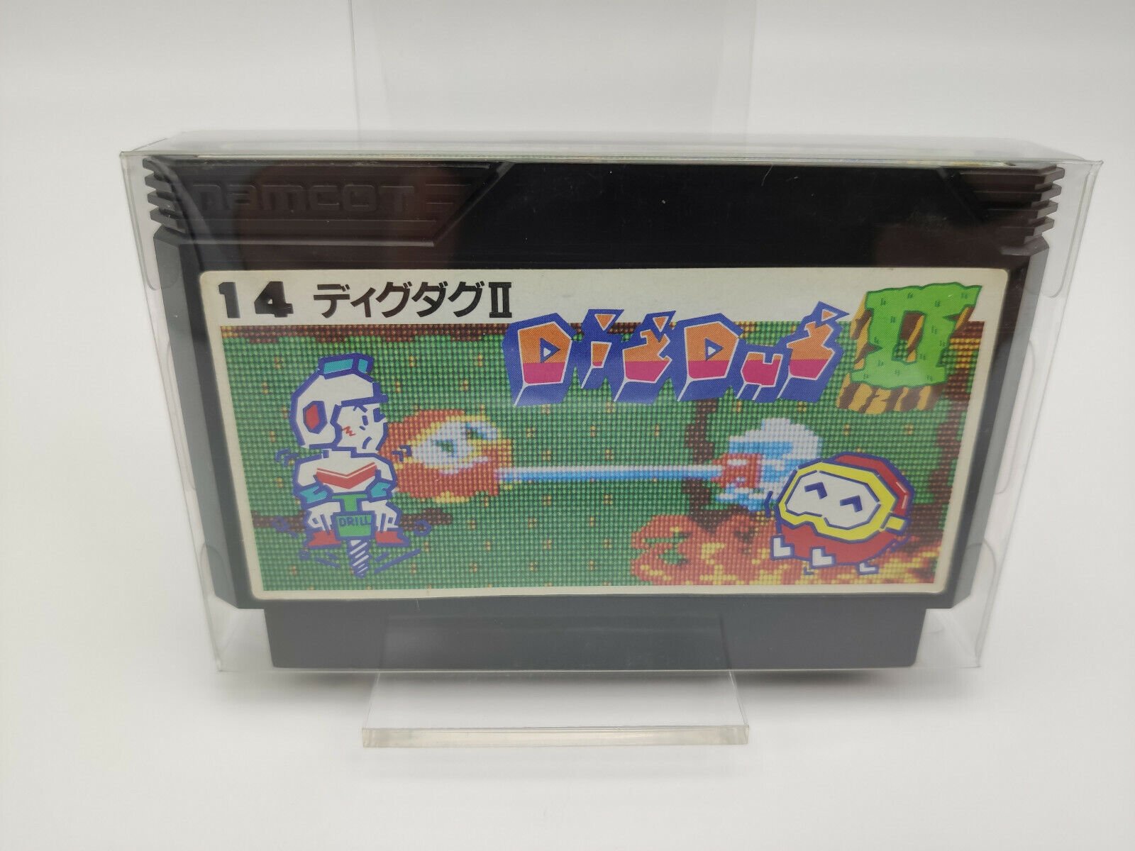 DIG DUG II 2 + PLASTIC SHELL FAMICOM USED - Japan Game Online